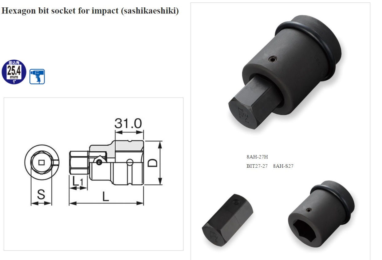 Ichiban Precision Sdn Bhd - Tone - Tone Impact Hexagon Socket, Impact Hexagon Socket ...
